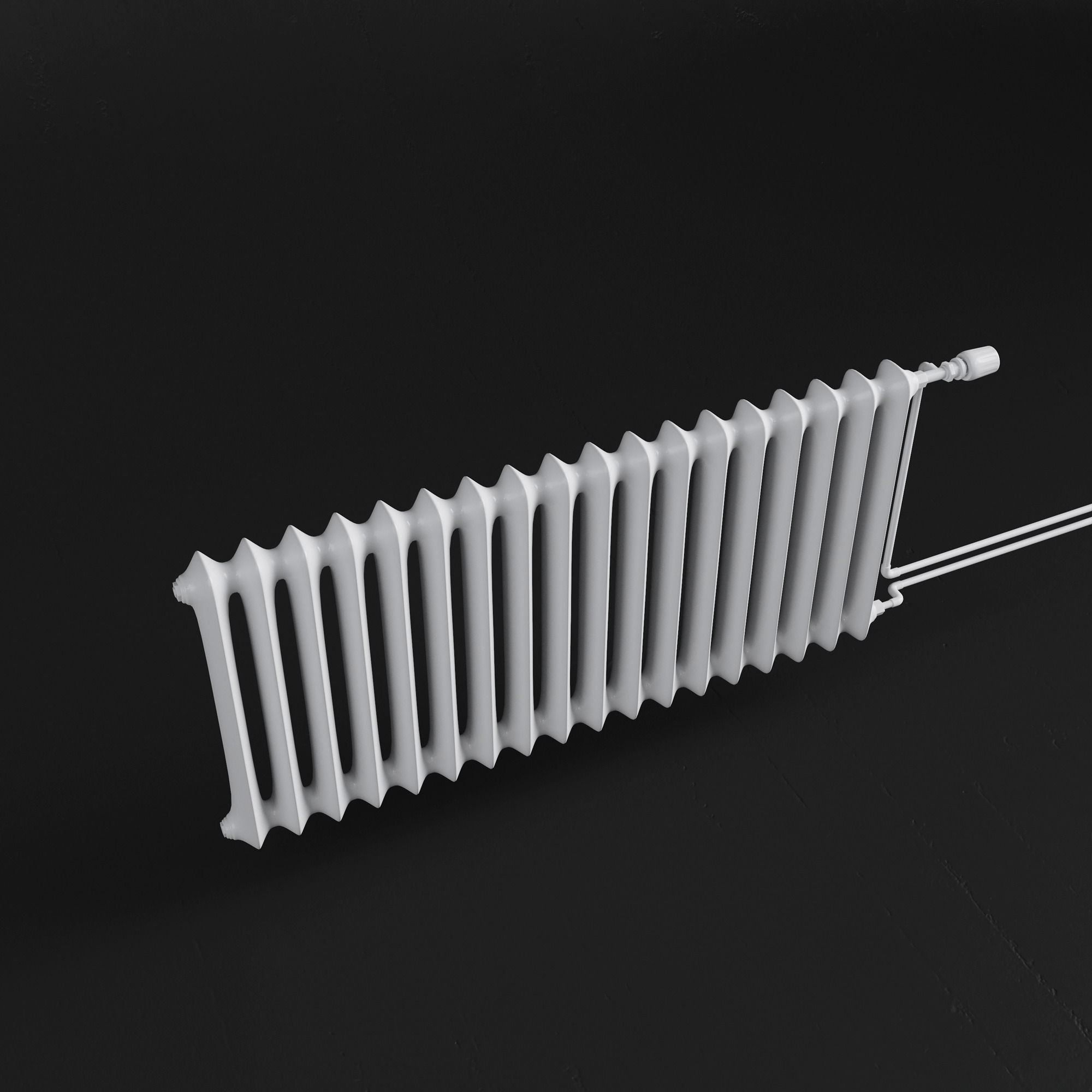 White modern radiator 3D model | CGTrader