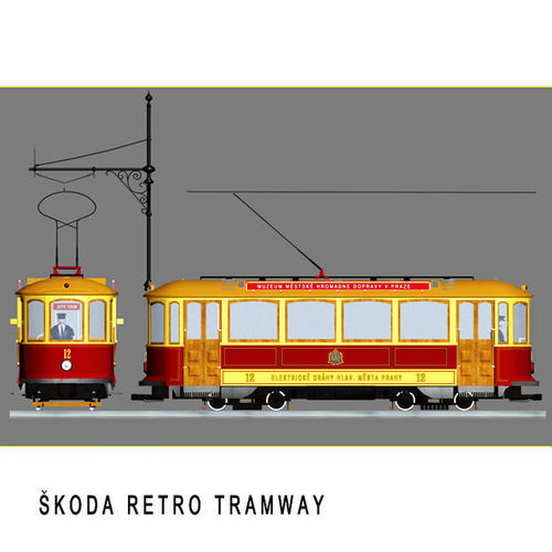 SKODA retro tramway 3D Model .max - CGTrader.com