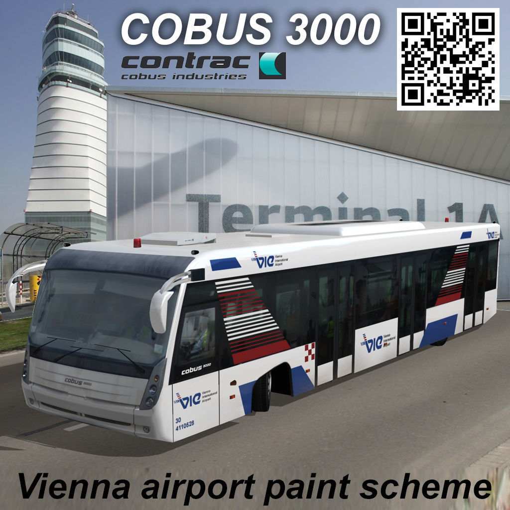 3D model Cobus 3000 Vienna Airport VR / AR / low-poly rigged animated ...