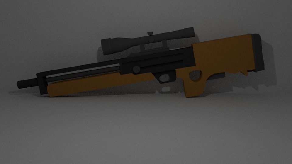 3D model WA2000 game ready rifle with scope VR / AR / low-poly | CGTrader