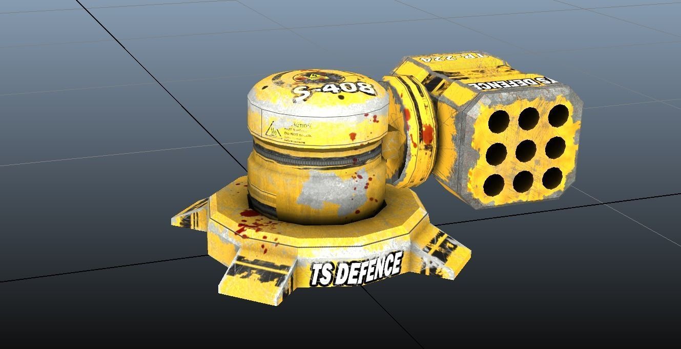 3D model Rocket Turrets VR / AR / low-poly animated | CGTrader