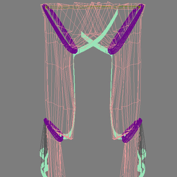 Elegant Red Curtains 3D model | CGTrader