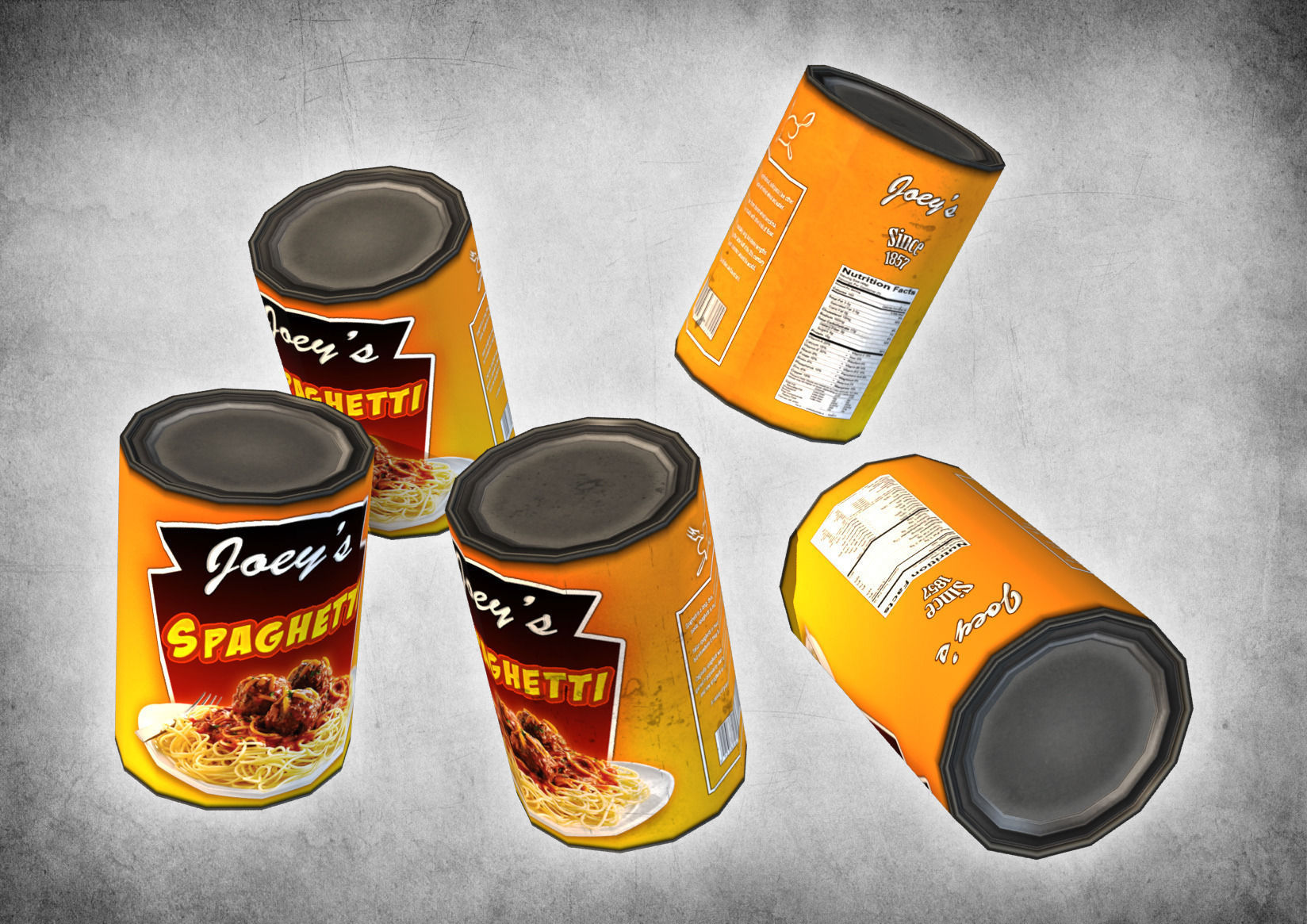 3D model Canned Spaghetti VR / AR / low-poly | CGTrader