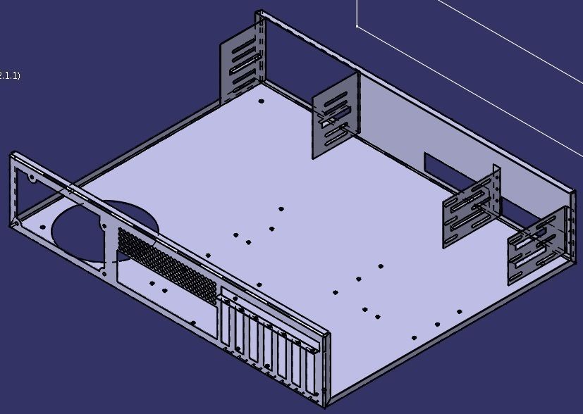 Desktop slim computer case free 3D model | CGTrader