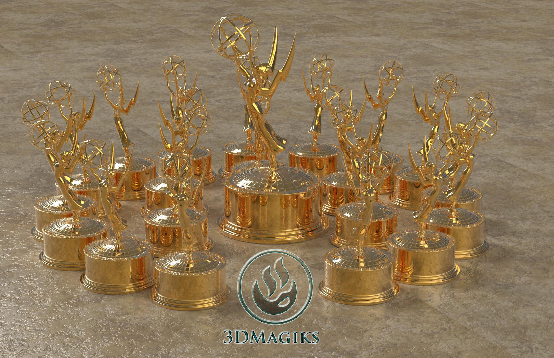 3DMagiks - HQ Emmy Award Trophy - STL for ... 3D Model 3D printable OBJ ...