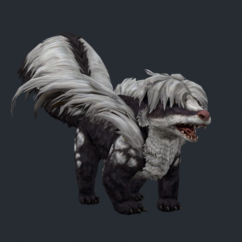3D model Skunk VR / AR / low-poly MAX OBJ FBX | CGTrader.com