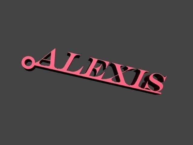 ALEXIS printable keychain 3D model 3D printable | CGTrader