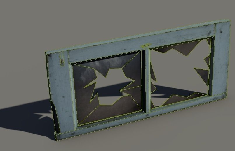 3D model Window 3 broken glass VR / AR / low-poly | CGTrader