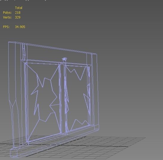 3D model Window 3 broken glass VR / AR / low-poly | CGTrader