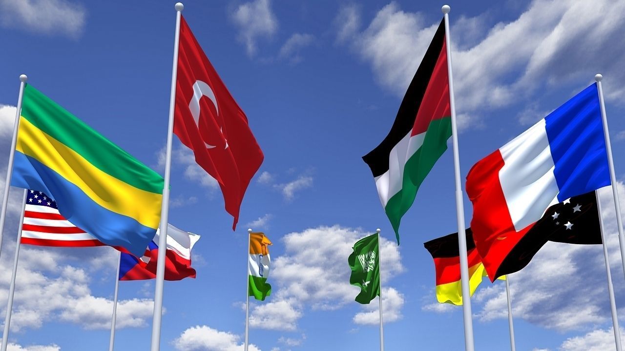 ADJUSTABLE FLAGS 3D model animated | CGTrader