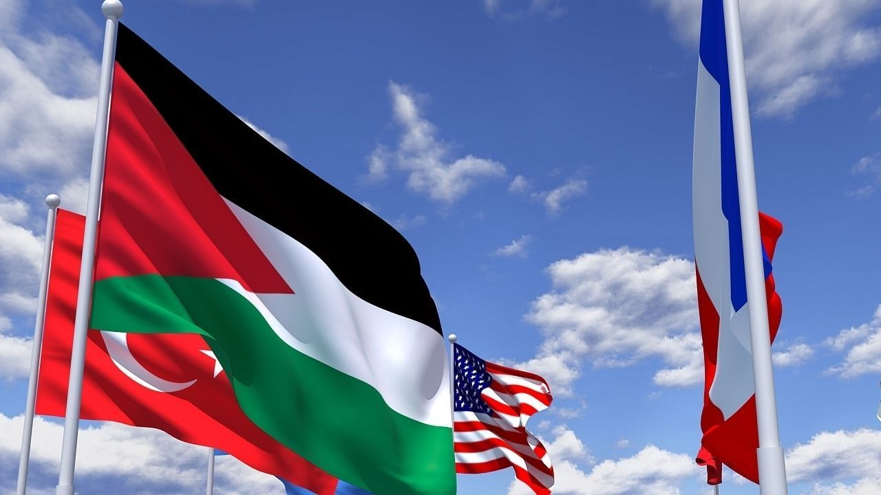 ADJUSTABLE FLAGS 3D model animated | CGTrader