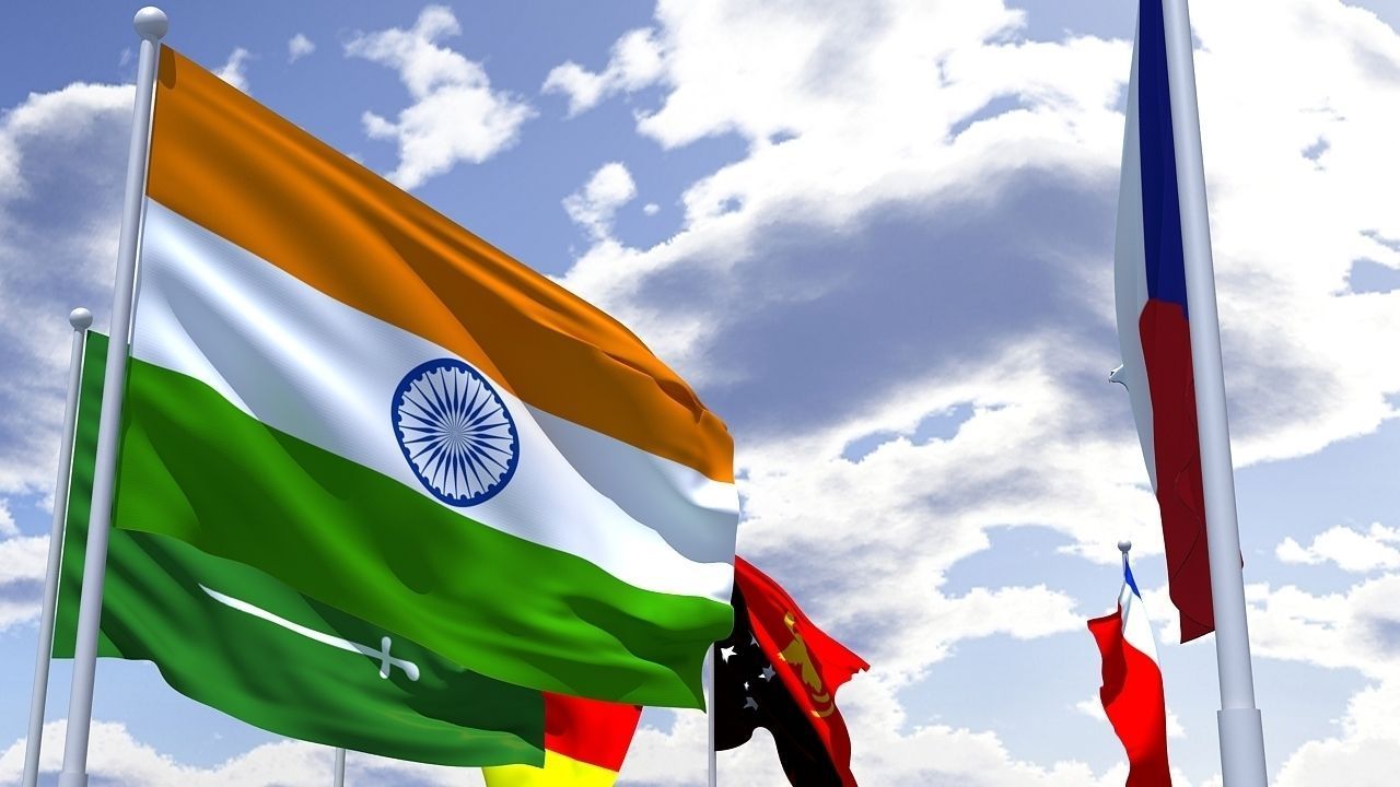 ADJUSTABLE FLAGS 3D model animated | CGTrader