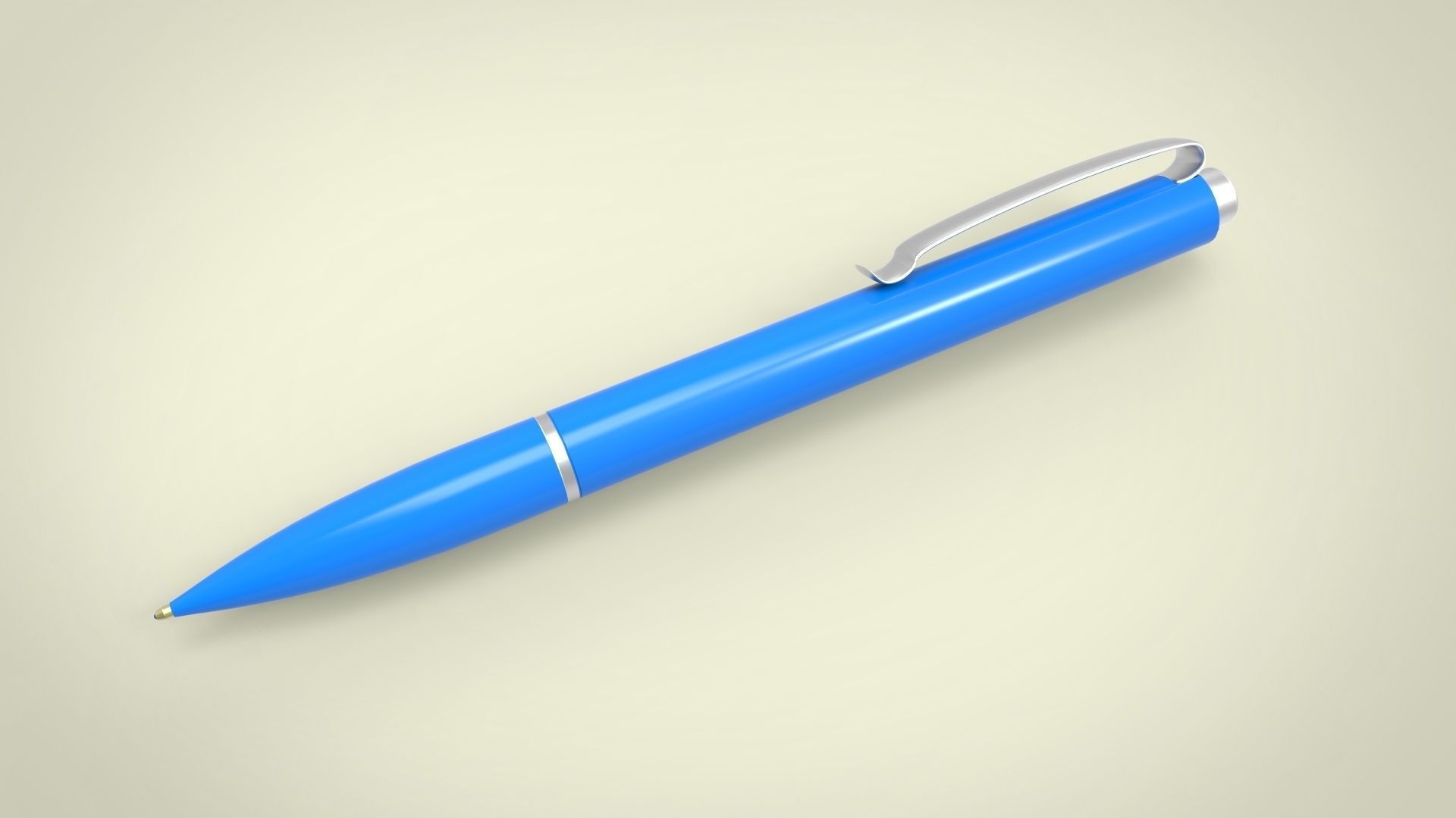 3D Blue Pen | CGTrader