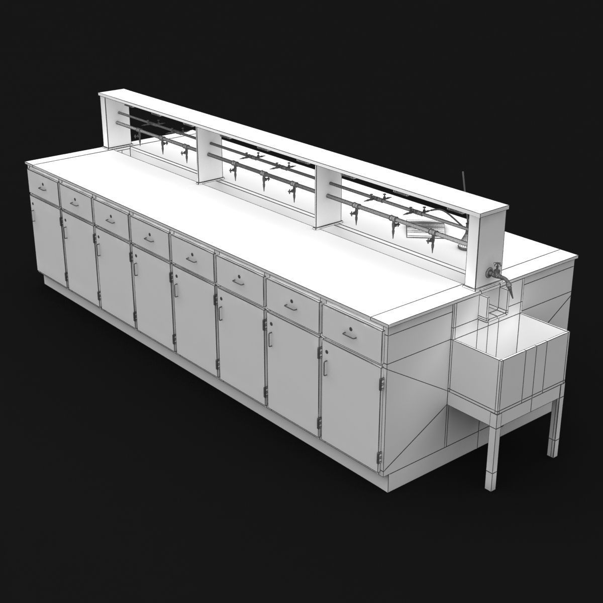 3D model Laboratory Table 01 VR / AR / low-poly | CGTrader