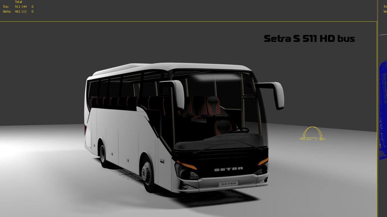 Setra S 511 HD Bus 3D model | CGTrader