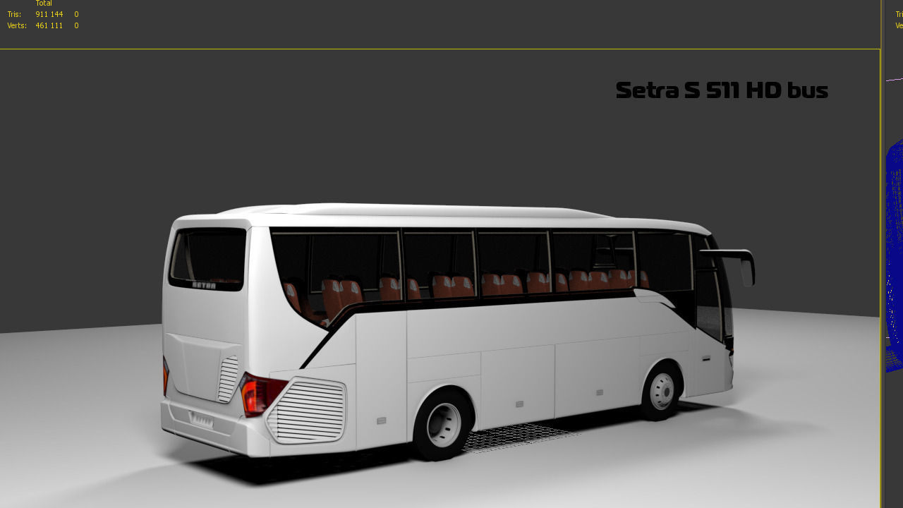 Setra S 511 HD Bus 3D model | CGTrader