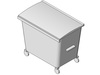 Eurobin trash can on wheels free 3D model | CGTrader