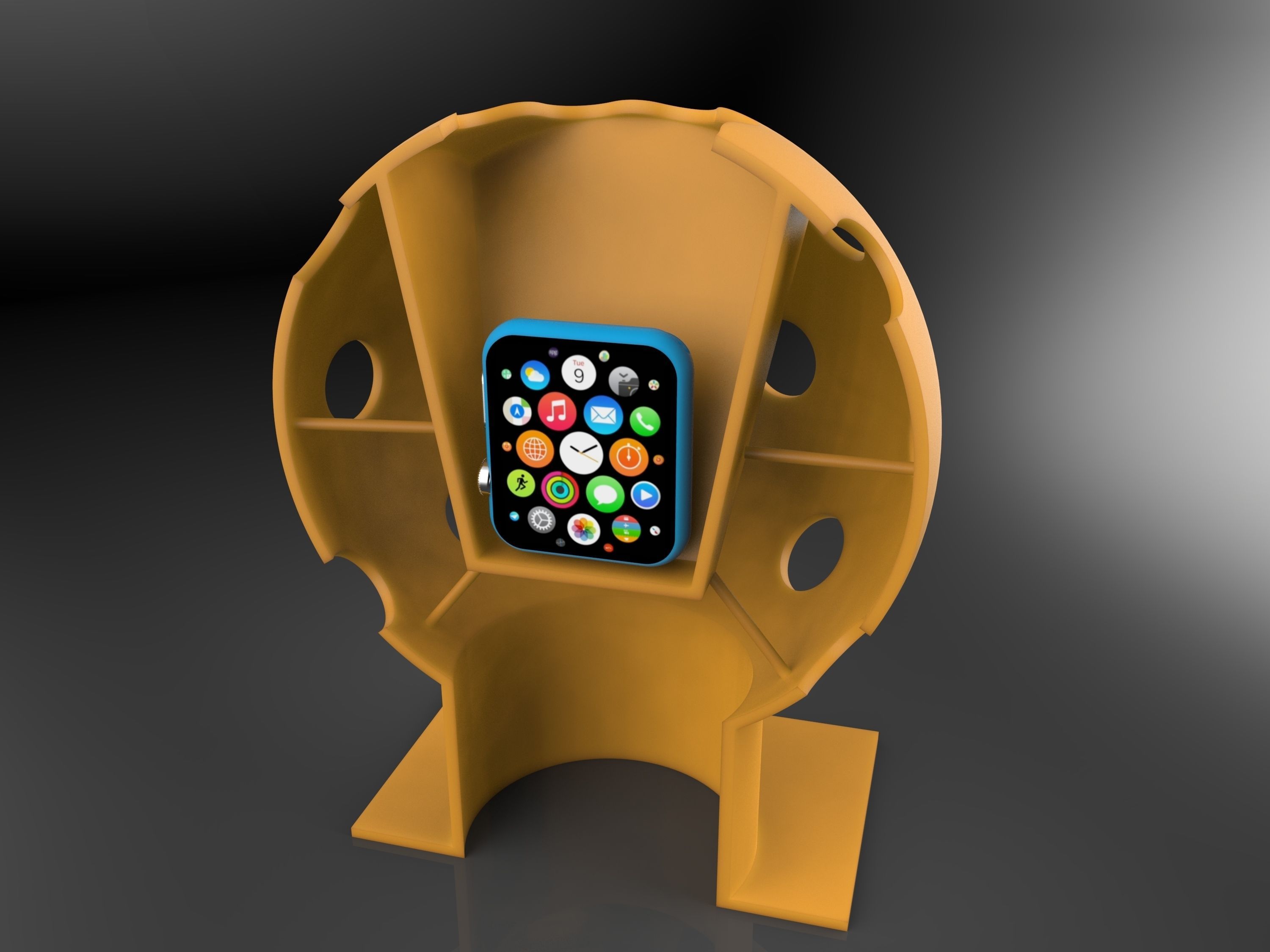 Apple Sphere holder 3D model 3D printable | CGTrader
