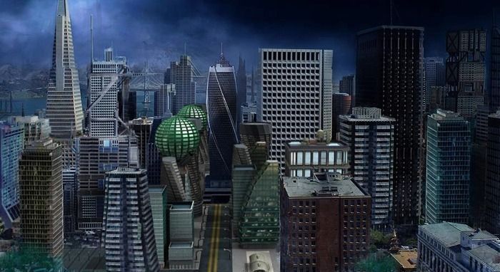 3D model Futuristic Downtown Anchorage Alaska from 2040 VR / AR / low ...