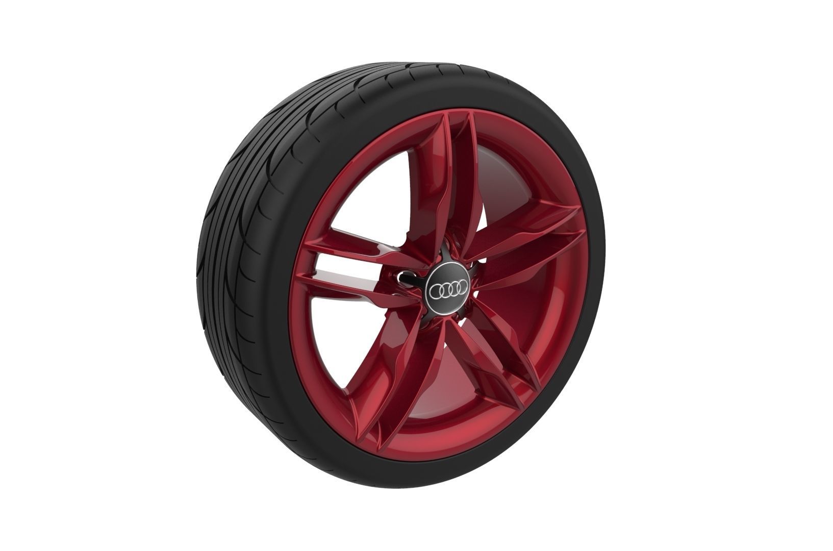 Audi Car Wheel Rim 3D model 3D printable | CGTrader