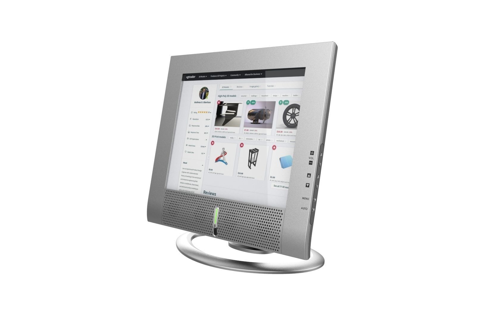 Proview 17 TFT Monitor 3D model 3D printable | CGTrader