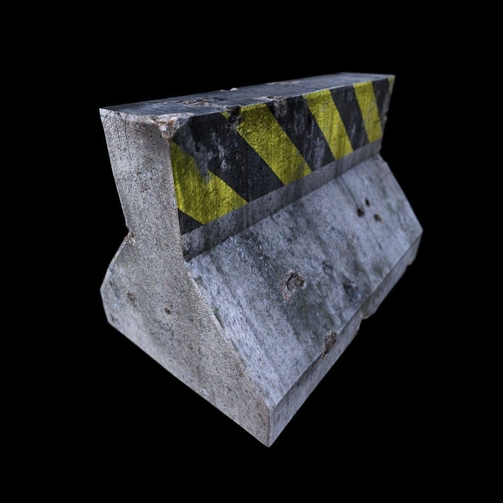 Road Block 3D Model Game ready .obj .fbx .c4d .lwo .lw .lws .lxo .lxl ...