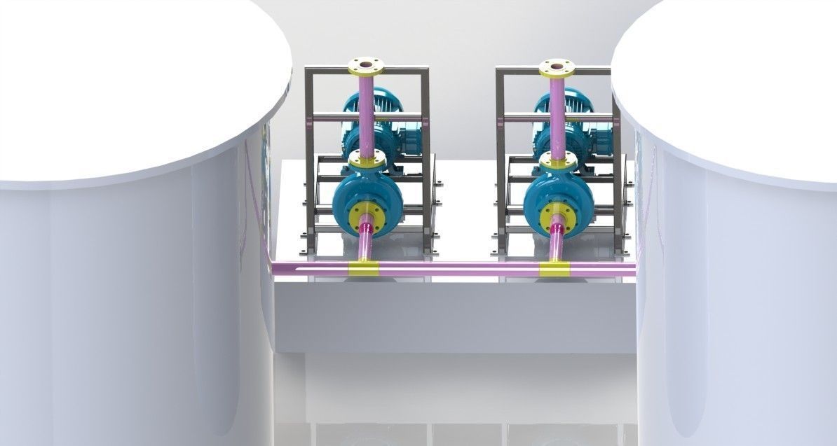 Water distribution station free 3D model | CGTrader