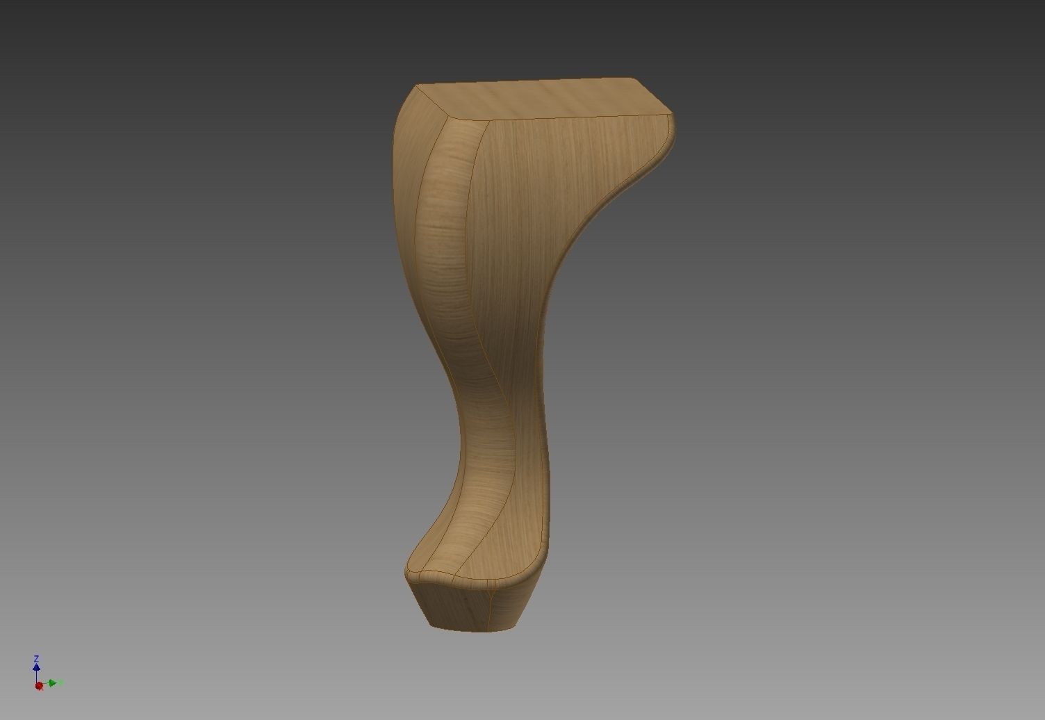 Classic furniture leg -CAD- 3D model | CGTrader