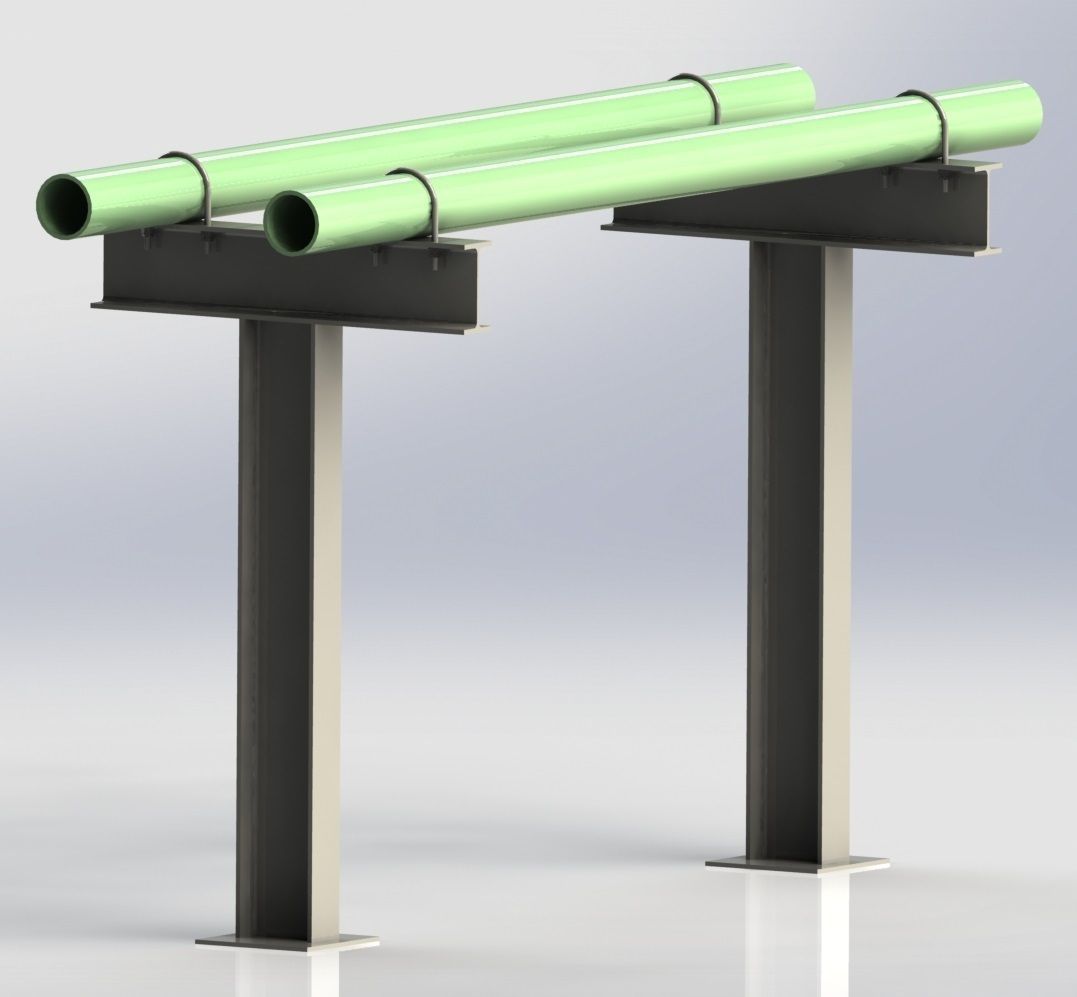Pipe support free 3D model | CGTrader