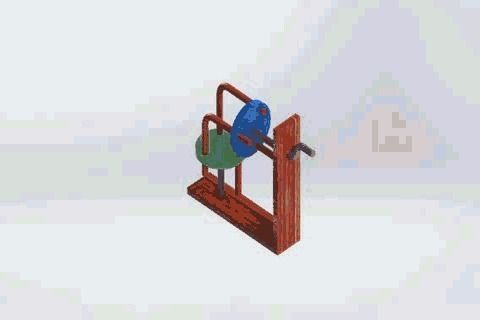 transmission wooden toy free 3D model | CGTrader