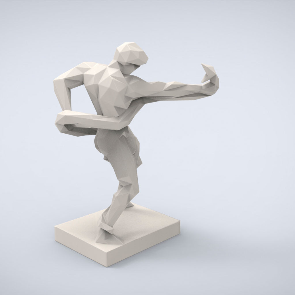 Printable Athlete Wrestling a Python 3D model 3D printable | CGTrader