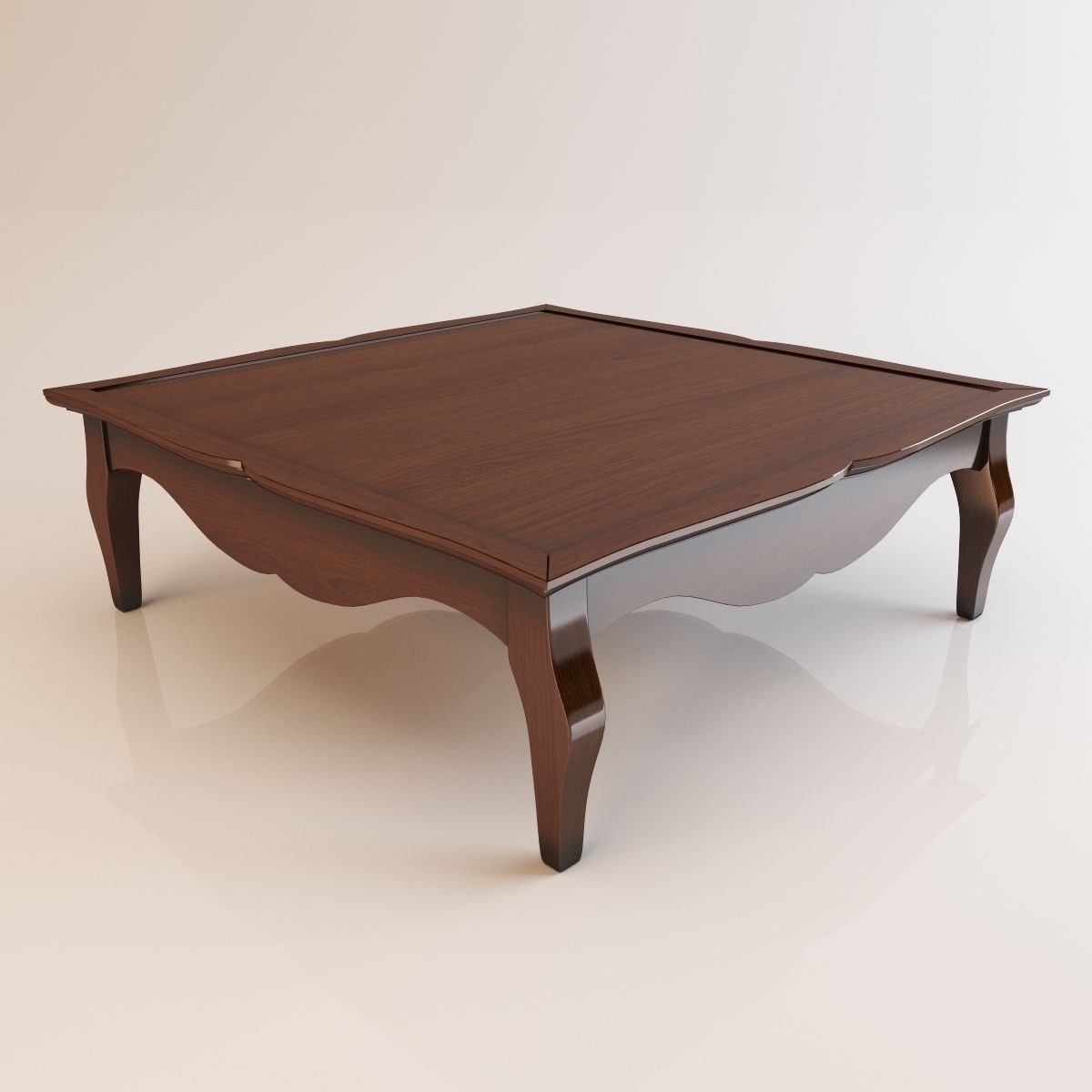 Square shaped table 3D model | CGTrader