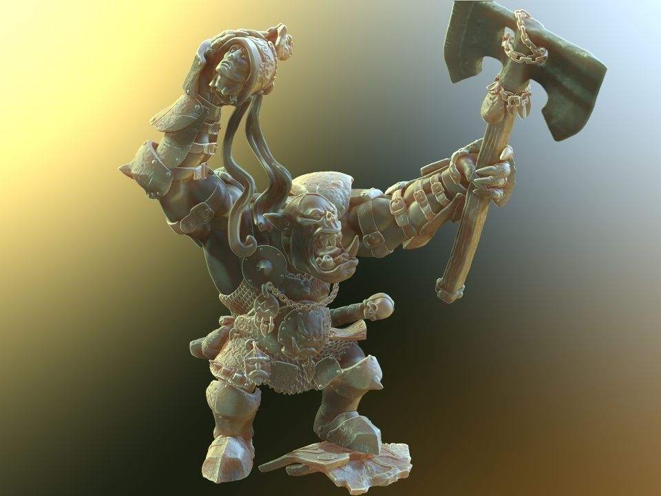 Grimgor Ironhide free 3D Model 3D printable STL | CGTrader.com