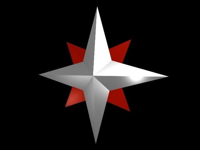 Compass Rose 3D model 3D printable | CGTrader