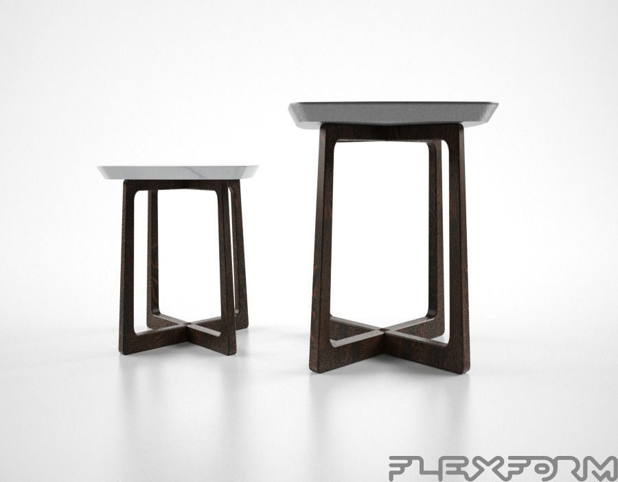 Flexform Gipsy Sidetables 3D model | CGTrader
