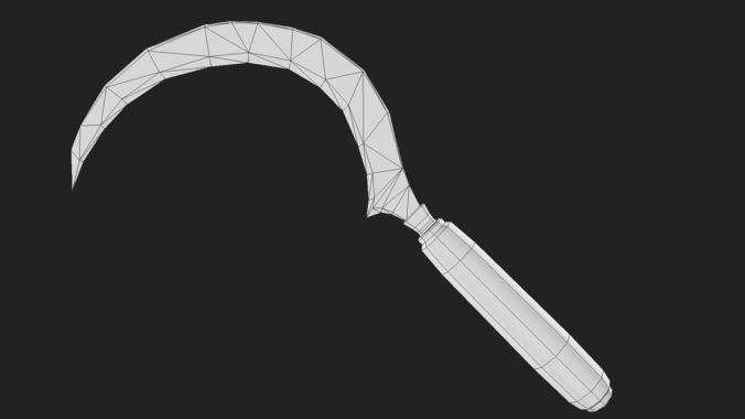 Sickle 3D Model Game ready .max .obj .3ds .fbx .dxf .dae - CGTrader.com