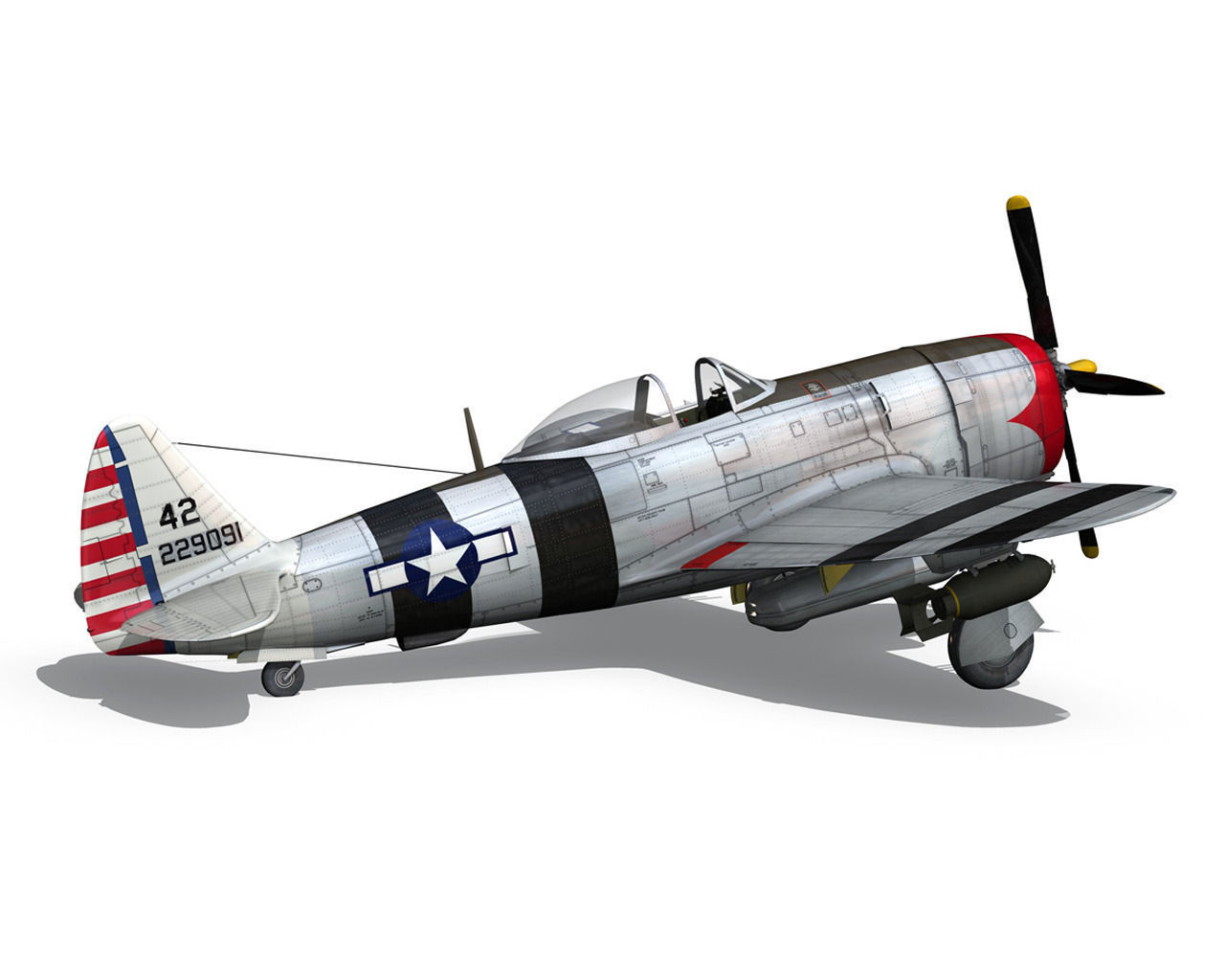 Republic P-47 Thunderbolt - Passionate Patsy 3D model | CGTrader