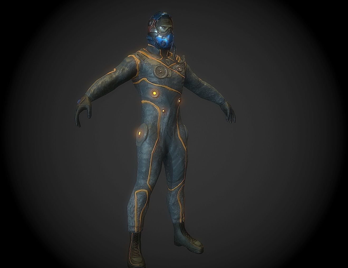 3D model Sci Fi pilot VR / AR / low-poly | CGTrader