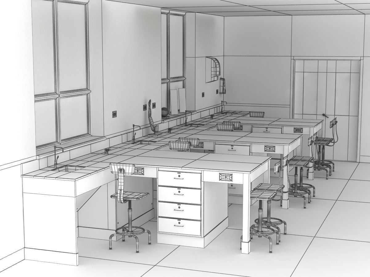 Science Laboratory 01 3D model | CGTrader