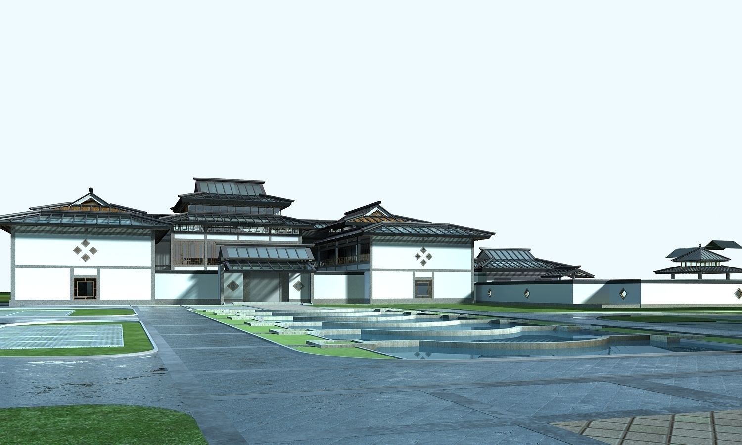 Chinese Style Architecture 3D model | CGTrader
