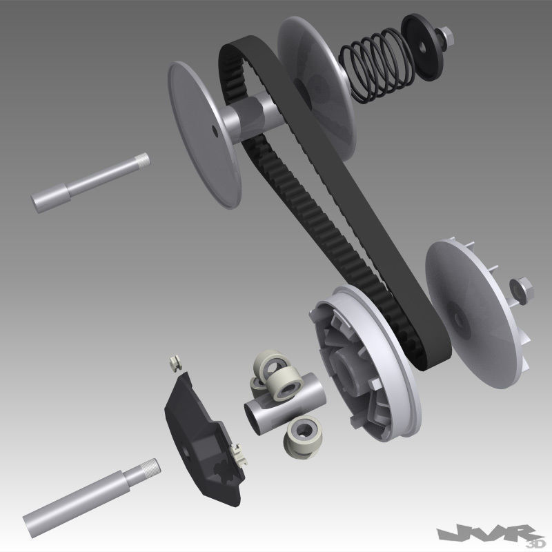 CVT - Small continuously variable transmission 3D model | CGTrader