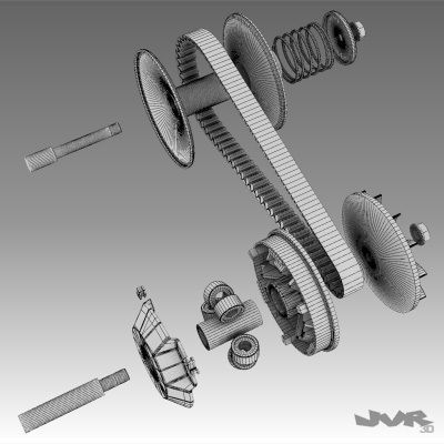 CVT - Small continuously variable transmission 3D model | CGTrader