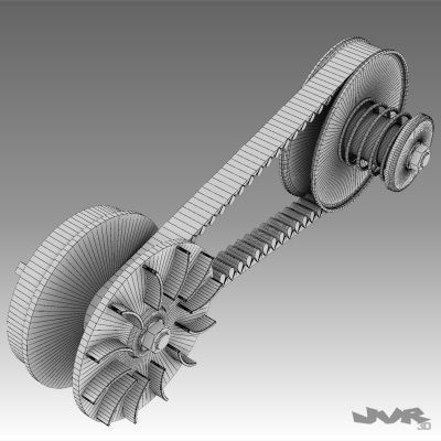 CVT - Small continuously variable transmission 3D model | CGTrader