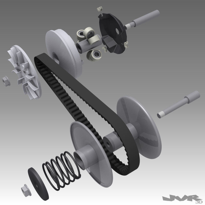 CVT - Small continuously variable transmission 3D model | CGTrader