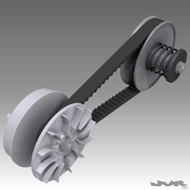 CVT - Small continuously variable transmission 3D model | CGTrader