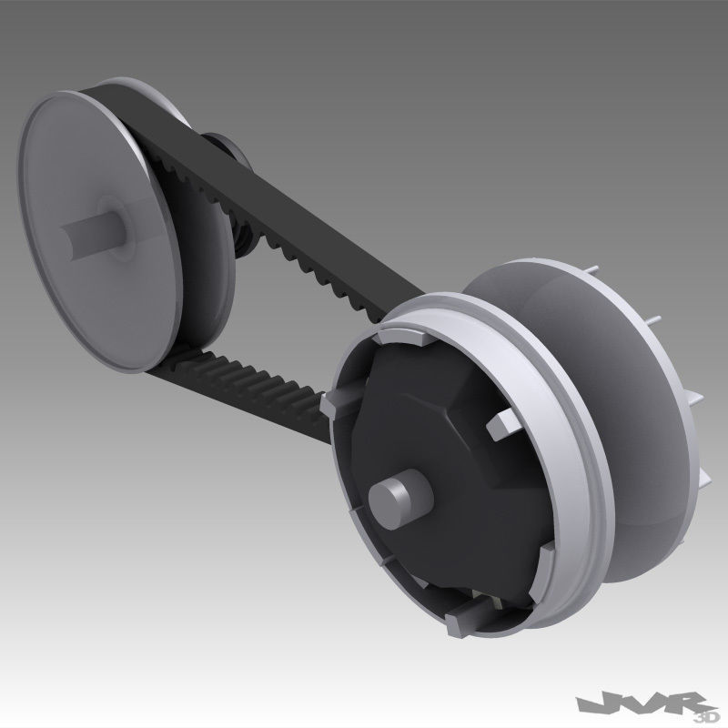 CVT - Small continuously variable transmission 3D model | CGTrader