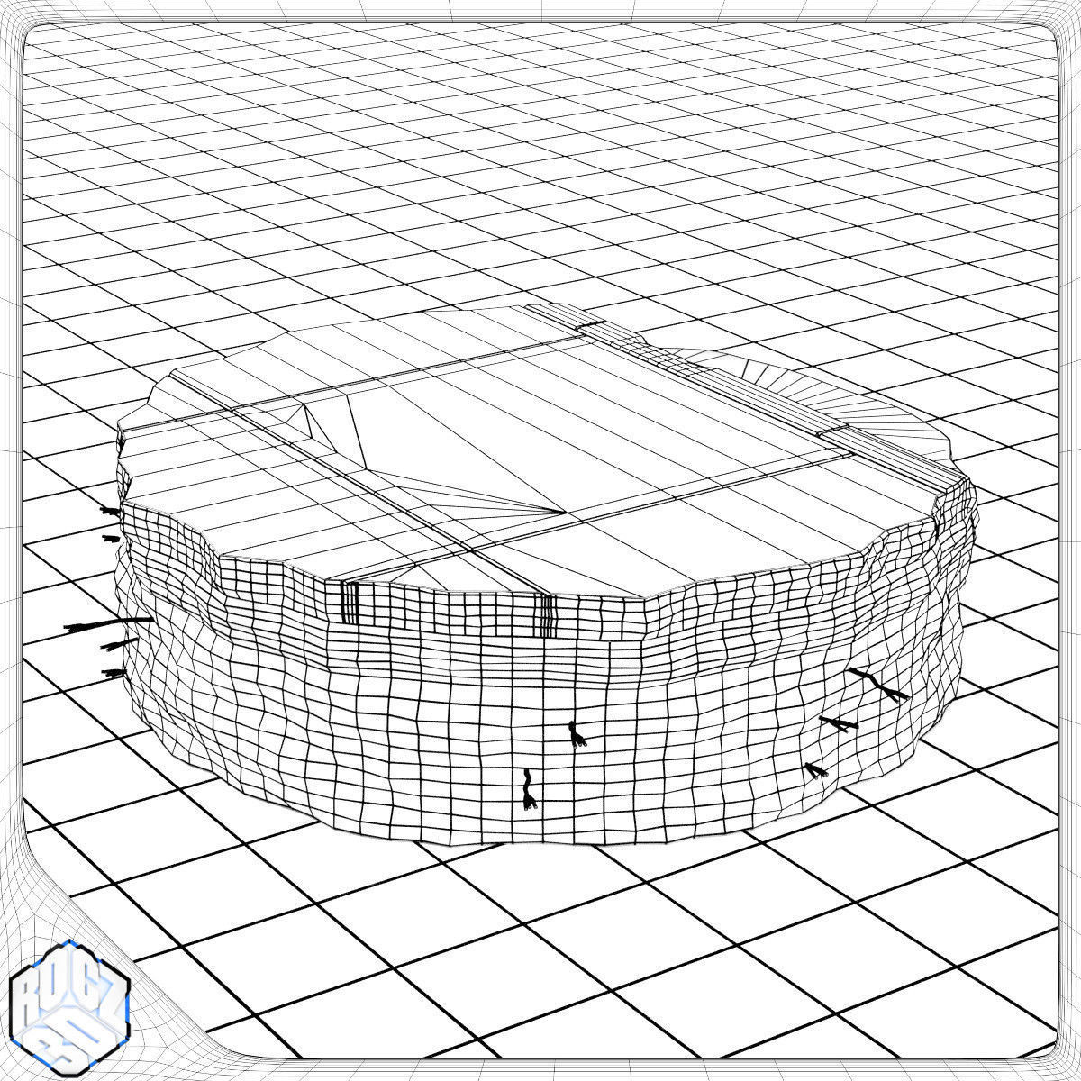 Sidewalk Display Stand Turntable 3D model | CGTrader