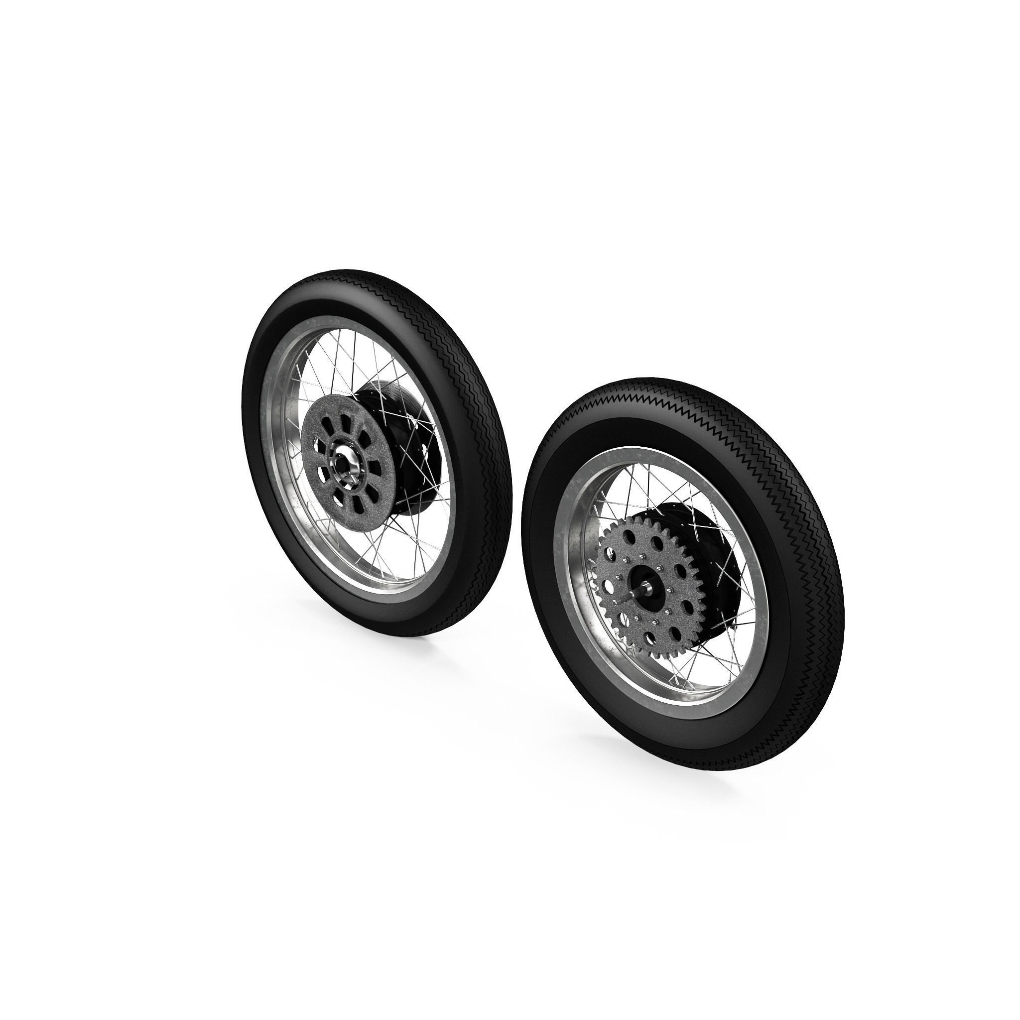 Motorcycle Wheels 3D model | CGTrader