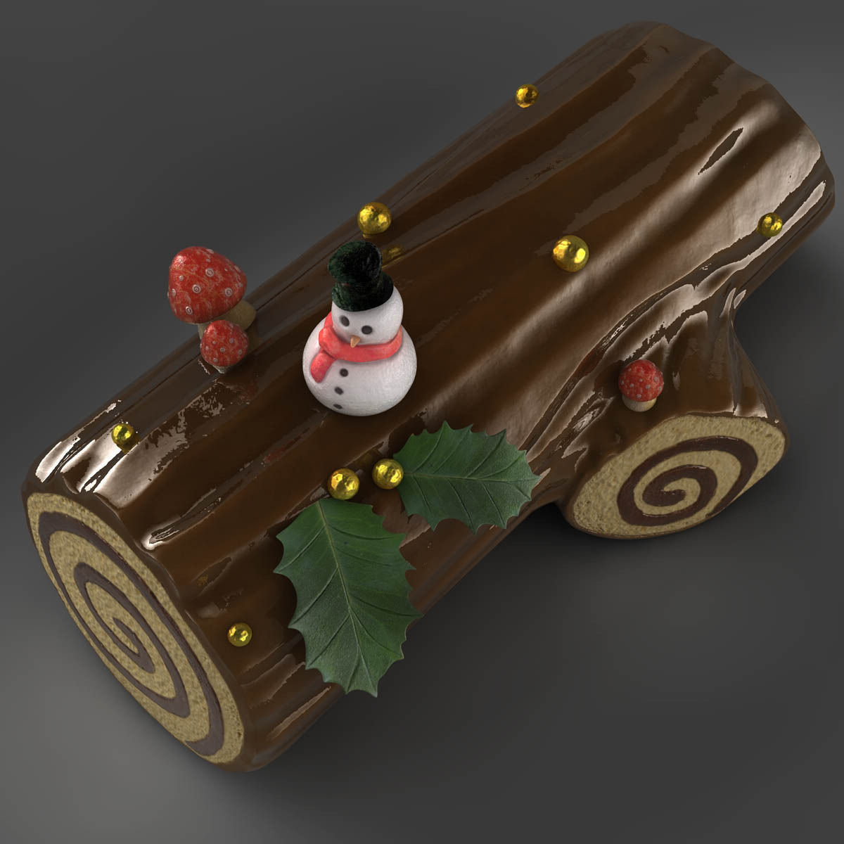 Yule Log 3D model | CGTrader