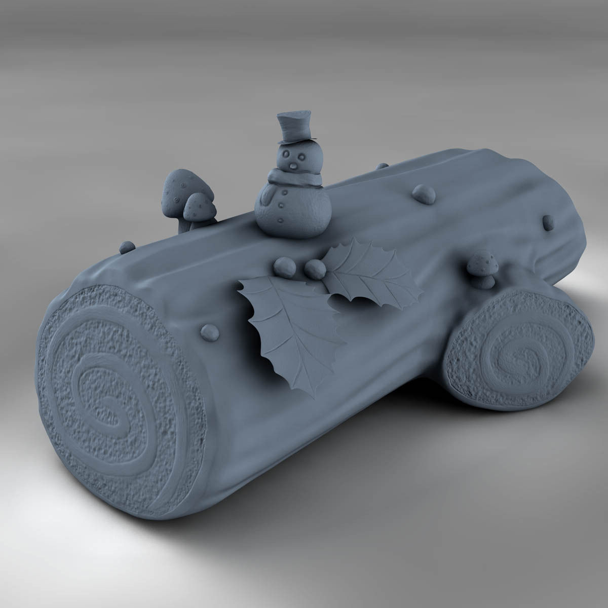 Yule Log 3D model | CGTrader